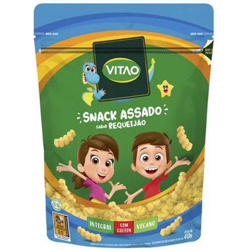 Snack Assado Integral sem Glúten Vegano Sabor Requeijão Vitao 40G ...