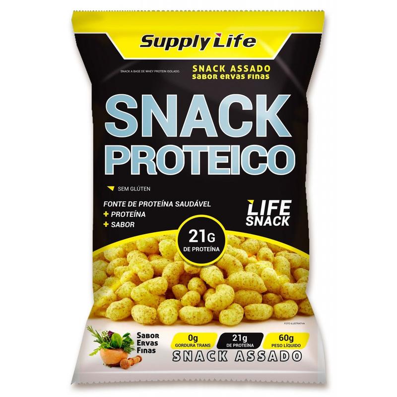 Snack Assado Proteíco Sabor Ervas Finas 60g - Supply Life - Comida ...