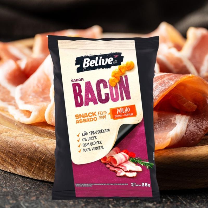 Snack de milho sabor bacon 35g - belive - Comida Vegana / Comida ...