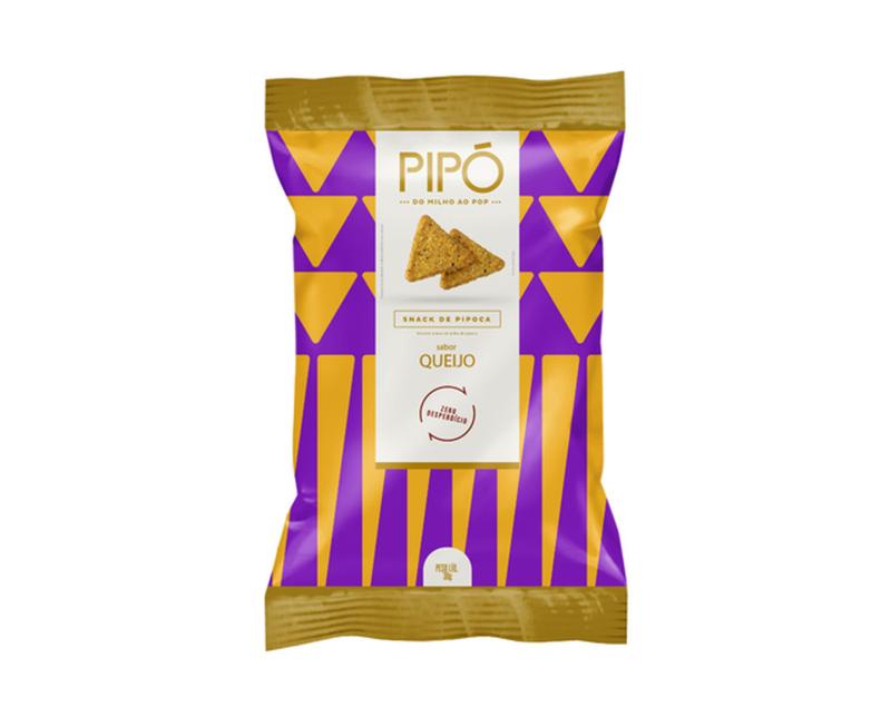 Snack De Pipoca - Sabor Queijo - Sem Glúten, Pipó 30g - Comida Vegana ...
