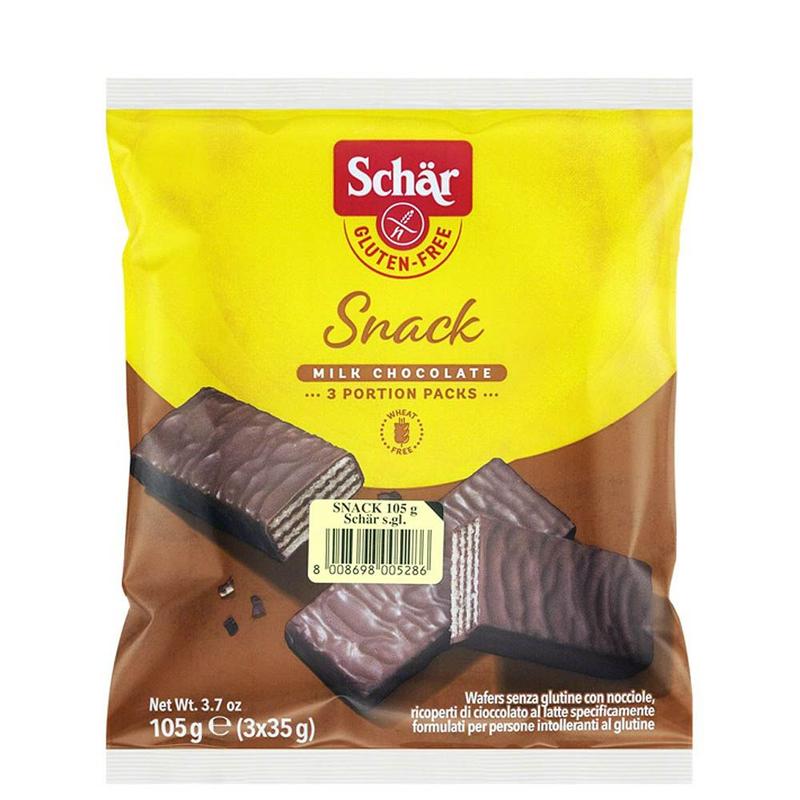 Snack Waffer Schar com Cobertura de Chocolate 105g - Biscoito / Bolacha ...