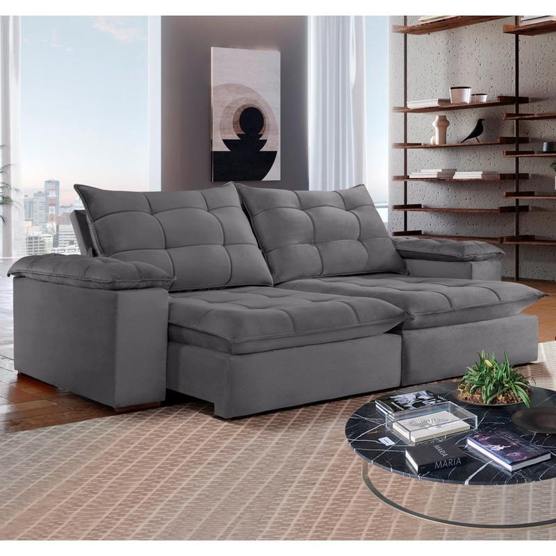 Sofá 5 Lugares Retrátil e Reclinável 290cm Espanha Celflex - Sofás ...