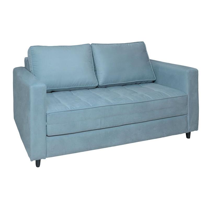 Sofá Cama Belize 1,50m Tecido Veludo - Indigo - Abra Cadabra Móveis ...