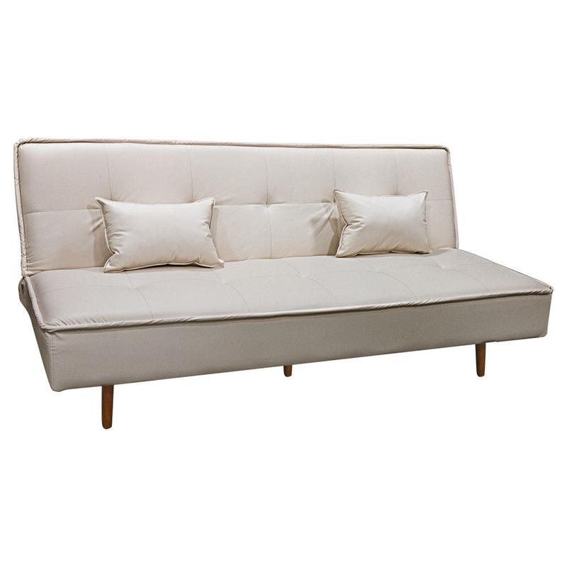 Sofá Cama Silver 3 Lugares Reclinável Casal Sintético Bege - Speciale Home - Sofá 3 Lugares ...