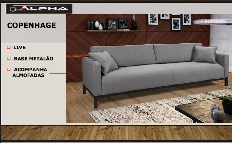Sofa Copenhage 2,50m - Alpha - Sofás - Magazine Luiza