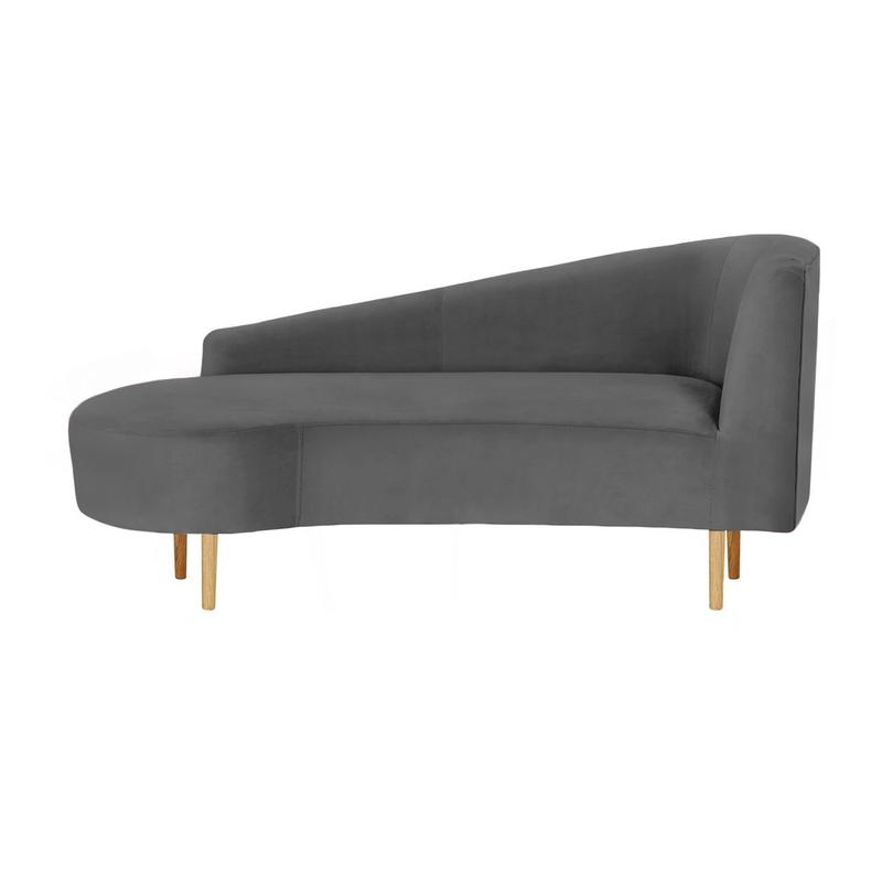 Sofá Curvo Lisboa 150cm Suede Cinza - Lares Decor - Sofás - Magazine Luiza