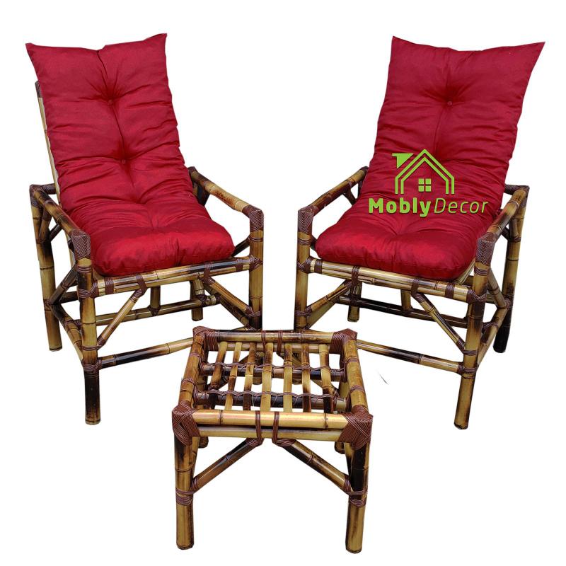 Sofa De Bambu Com Mesinha De Centro 2 Uni Bambu - BUARQUE CONFORT ...