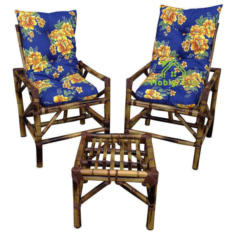 Sofa De Bambu Com Mesinha De Centro 2 Uni Bambu - BUARQUE CONFORT ...