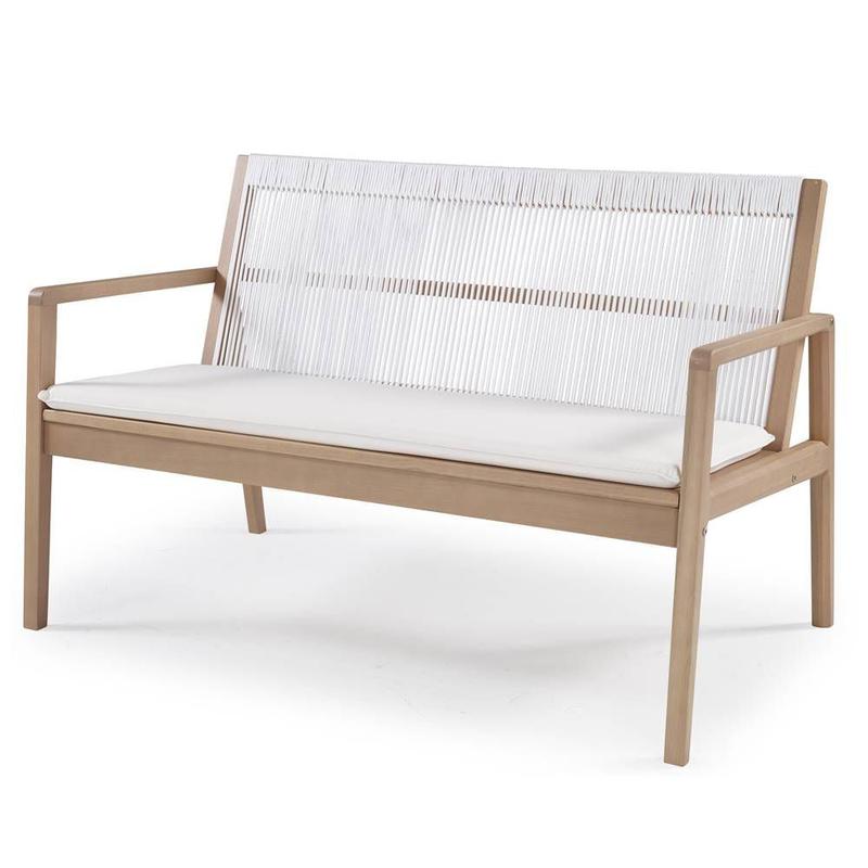 Sofá Dover 2 Lugares Acabamento Verniz Amêndoa 127cm - 67677 - Sun ...