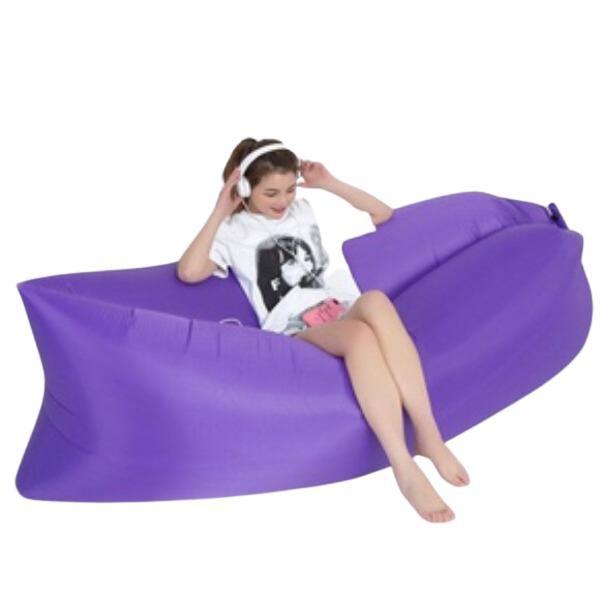 Sofá Inflável Portátil Puff Impermeável Praia Camping ROXO - Estoquee ...