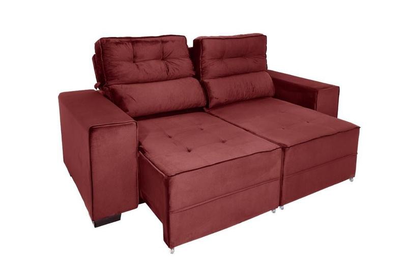 Sofa monaco 2.00 rt/rc bp cor bordo abert.1.30 - MDM - Sofás - Magazine ...