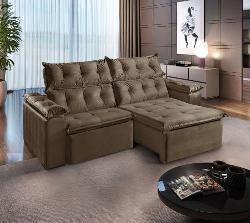 Sofá Retrátil E Reclinável 2 Lugares Veludo 2,90cm - Enseada - Jc ...