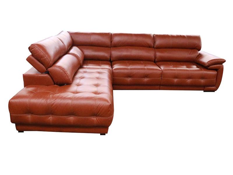 Sofá Retrátil e Reclinável de Couro Filipinas Canto com Chaise Esquerda ...