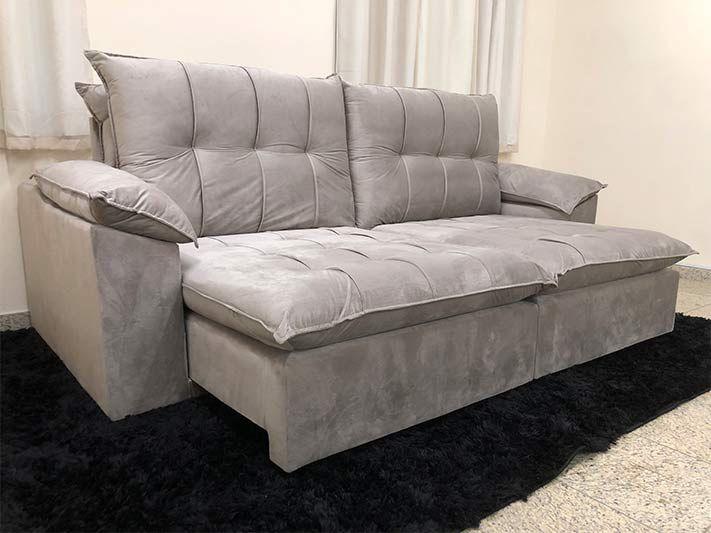 Sofá Retrátil Reclinável 2,10 m Bege 319 Lagoa - Alpoim - Sofás ...