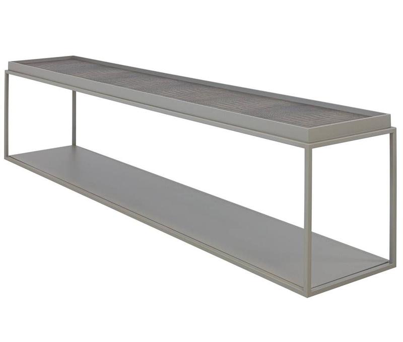 Sofá Table Lói Tampo Champagne e Croco Fendi com Base Champagne 188cm ...