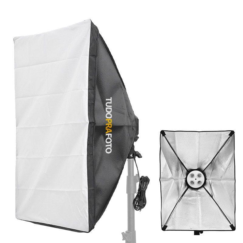 Softbox 50x70 Iluminador Tudoprafoto com Soquete para 4 Lâmpadas - Sombrinha Difusora ...