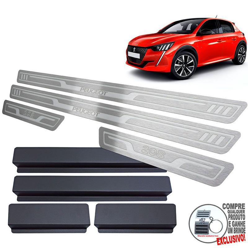 Soleira Aço Inox Peugeot 208 2021 Prata Baixo Relevo - JR PARTS ...