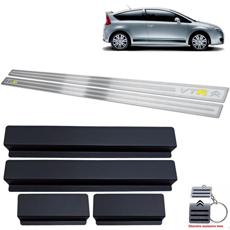 Soleira Inox Citroen C4 Vtr 2005 A 2010 Prata Alto Relevo - JR PARTS ...