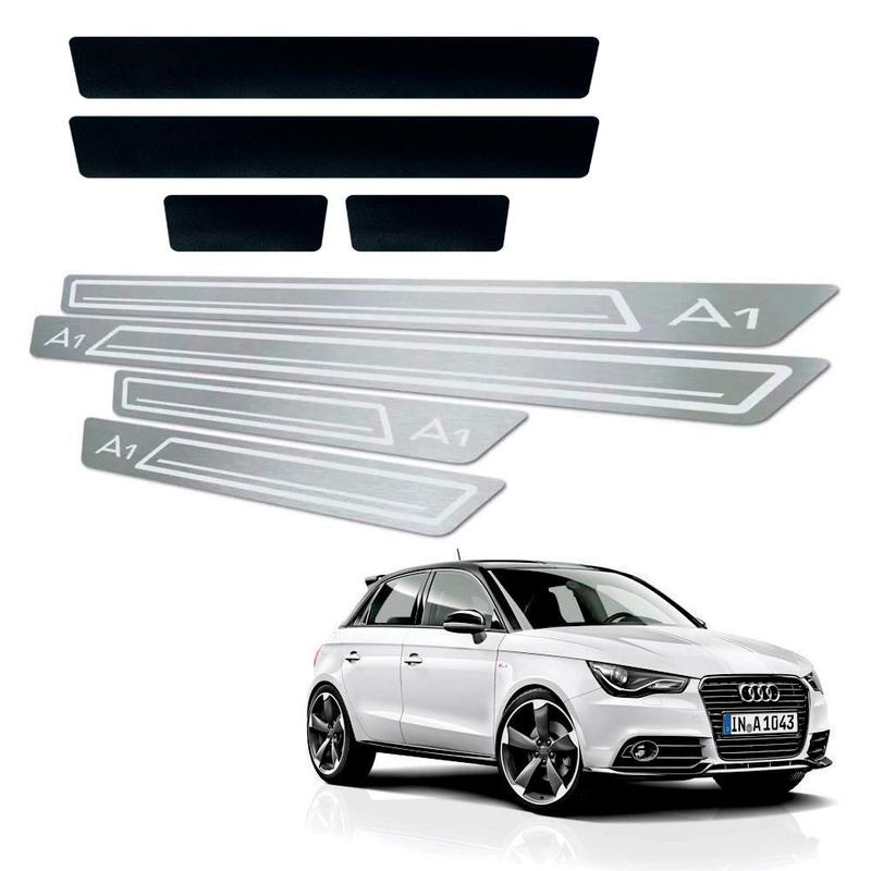 Soleira + Vinil Audi A1 11 12 13 14 15 16 17 18 19 Aço Inox - Three ...