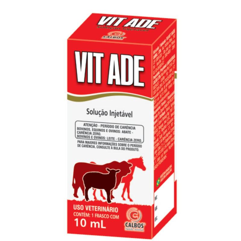 Solução Injetável Vit Ade para Bovinos Calbos 10 Ml - Farmácia Pet ...