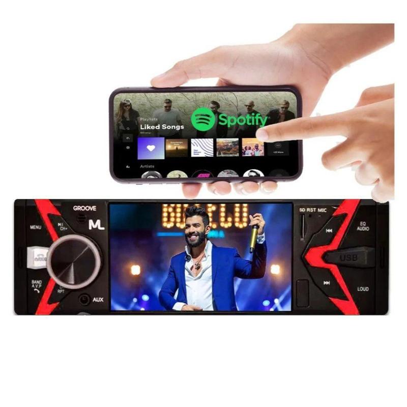 Som Automotivo Tela 4" Bluetooth, USB, SD, AUX - Multilaser - BR - Som ...