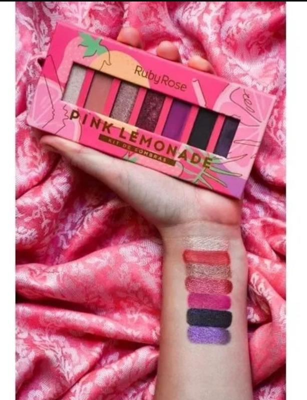 Sombras Ruby Rose Pink Lemonade Kit 7 Cores Hb1056 - Rubyrose - Sombra ...
