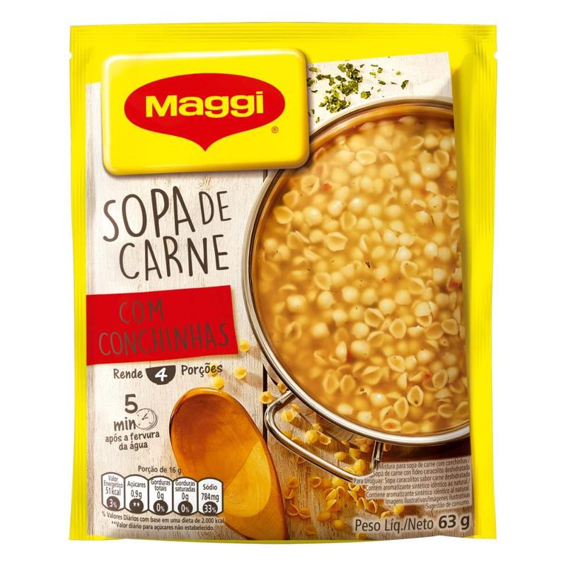Sopa Maggi carne com conchinha - 63 g - Sopa - Magazine Luiza