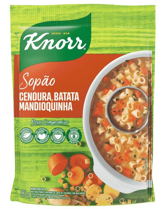 Sopão de Cenoura, Batata, Mandioquinha com mais Macarrão KNORR 183g - Sopa - Magazine Luiza