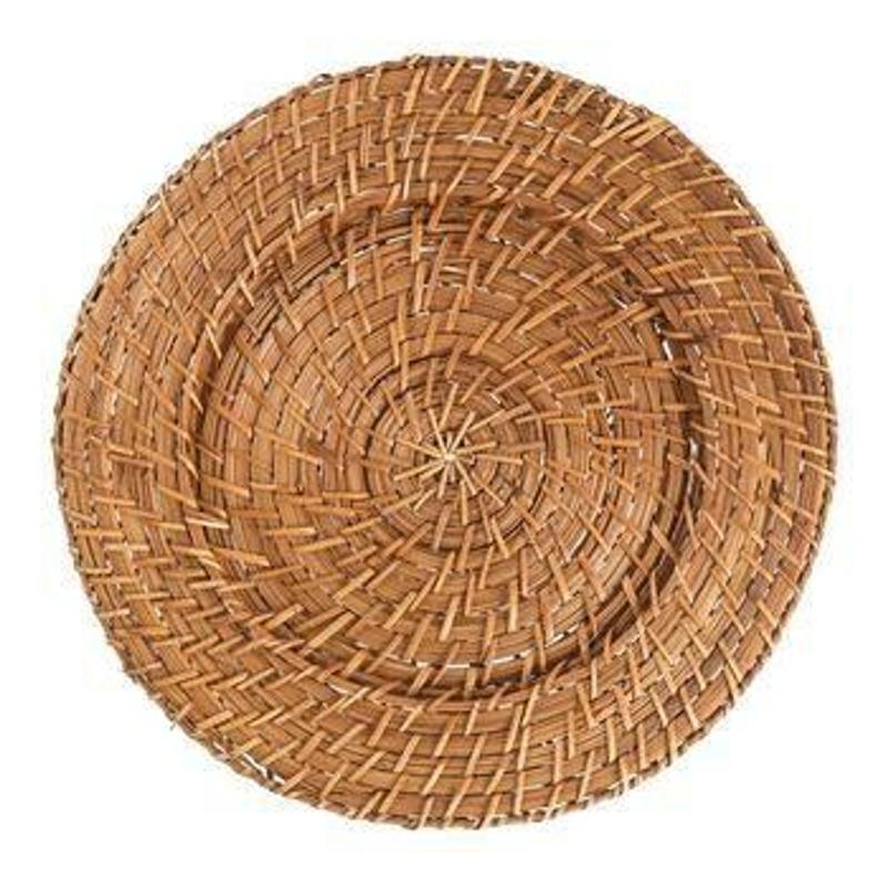 Sousplat rattan 2 unidades 33cm bege - RAFIMEX - Sousplat - Magazine Luiza