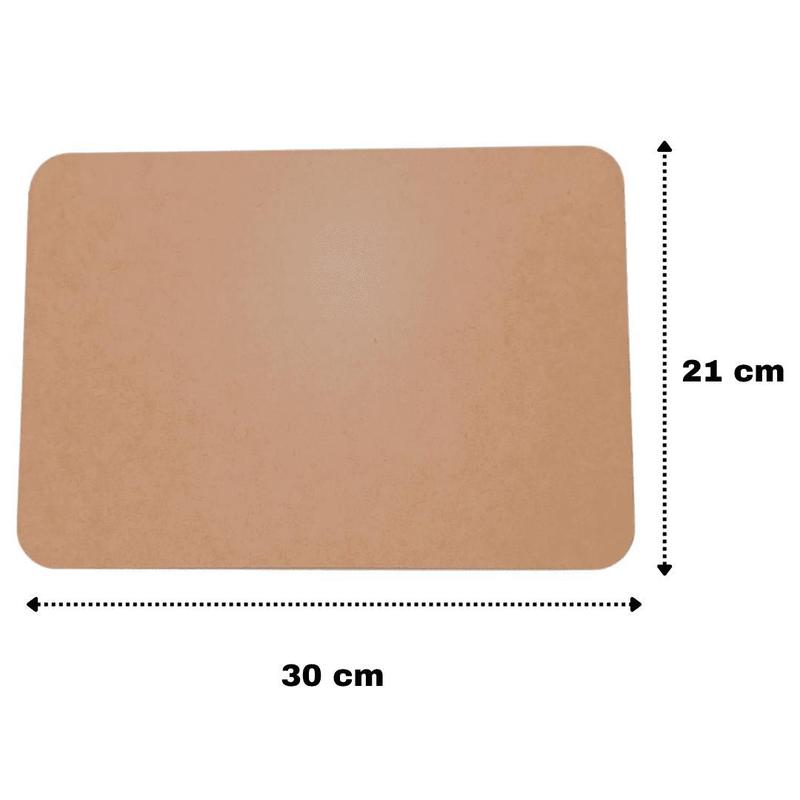 Sousplat Supla Suplat Retangular - MDF 3mm - Cantos Arredondados ...