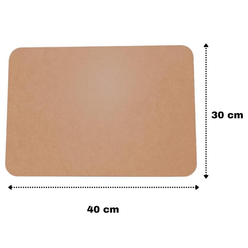 Sousplat Supla Suplat Retangular - MDF 3mm - Cantos Arredondados ...