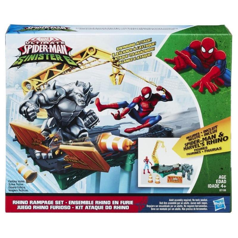 Spider-man figura cenário wc rhino b7199 - HASBRO - No Magalu ...