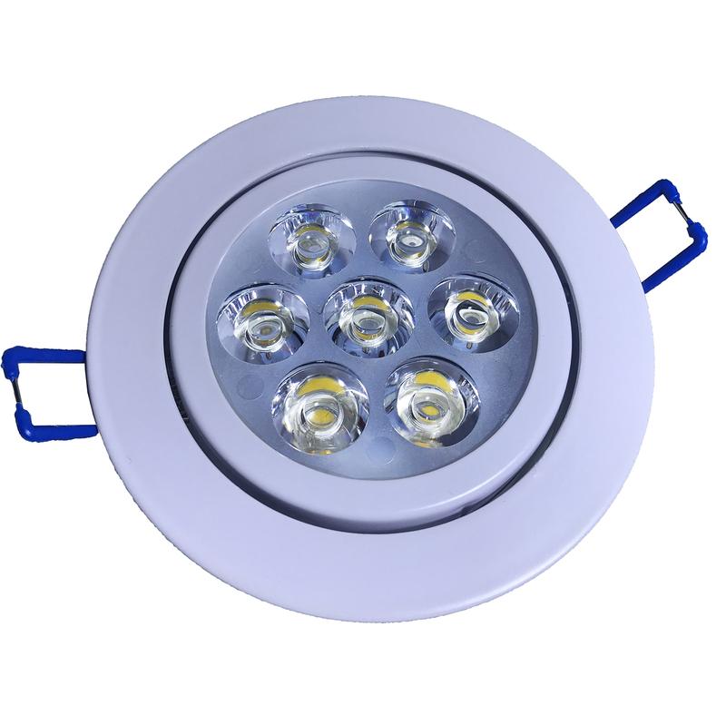 Spot Led 7w Redondo Carcaça Branca e Luz Frio M2 - Lcq - Spot ...