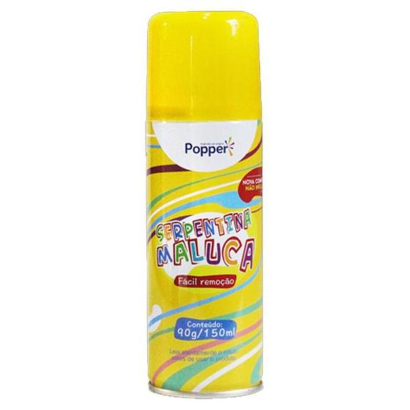 Spray de Serpentina Amarela - 150ml - Popper - Serpentina - Magazine Luiza