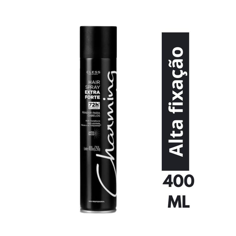 Spray Fixador de cabelo Extra forte - Charming Cless 400ml - Modelador ...