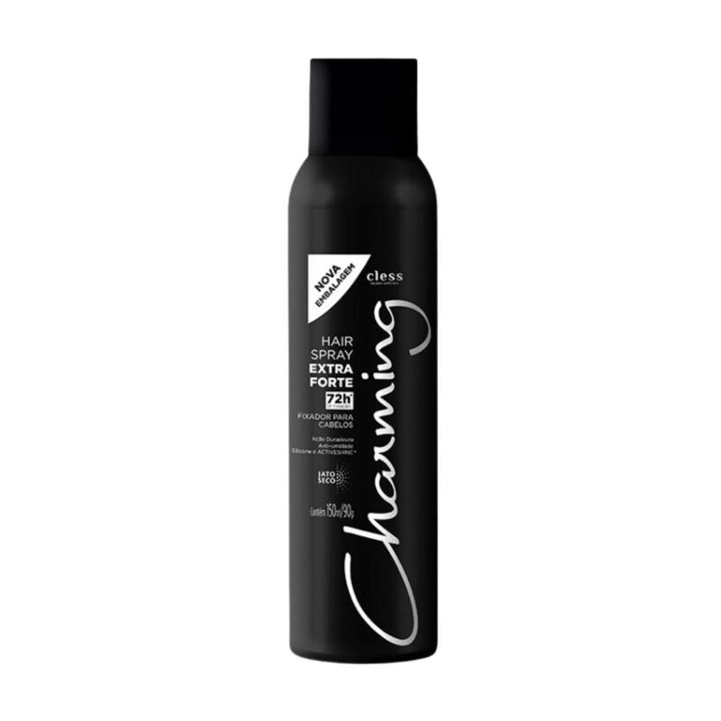 Spray fixador para cabelo cless charming hair extra forte 150ml ...