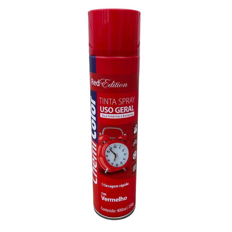 Spray Ug Vermelho 400ml Chemicolor Tinta Spray Para Parede