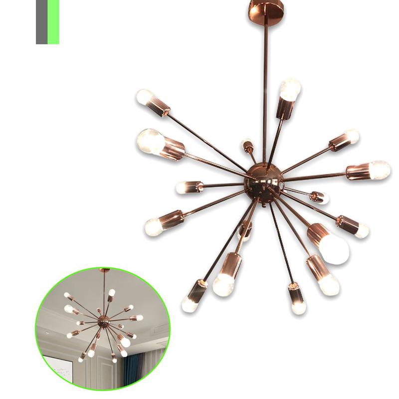 Sputnik Rose Gold Brilhante Para Sala de Jantar Pendente Luminária - JJ ...