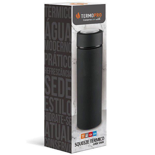Squeeze Termico INOX Preto 500ML Termopro TP6552 - Squeeze - Magazine Luiza