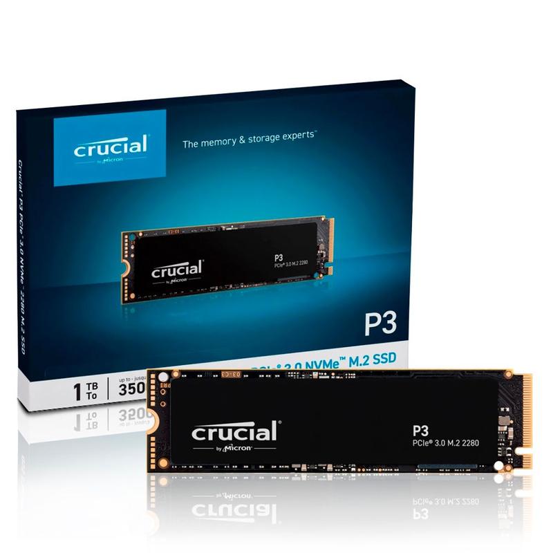 Ssd 1tb NVMe PCIe 3500mb/s Leit - 3000mb/s Grav CT1000P3SSD8 Crucial ...