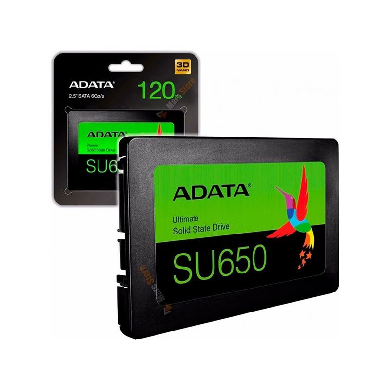 Ssd Adata Su650, 120gb, Sata, Leitura 520mb/s, Gravação 450mb/s ...