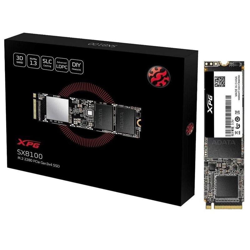 SSD M.2 512GB NVME XPG SX8100 PCIe GEN3X4 ASX8100NP-512GT - SSD ...