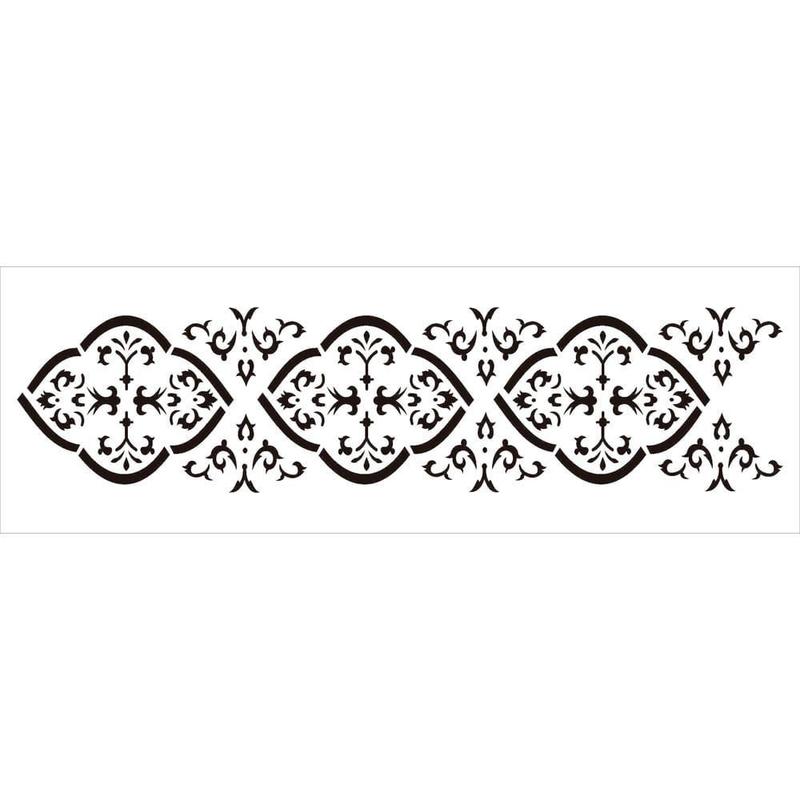 Stencil de Acetato para Pintura OPA Simples 10 x 30 cm - 725 Border Colonial - Estêncil para ...