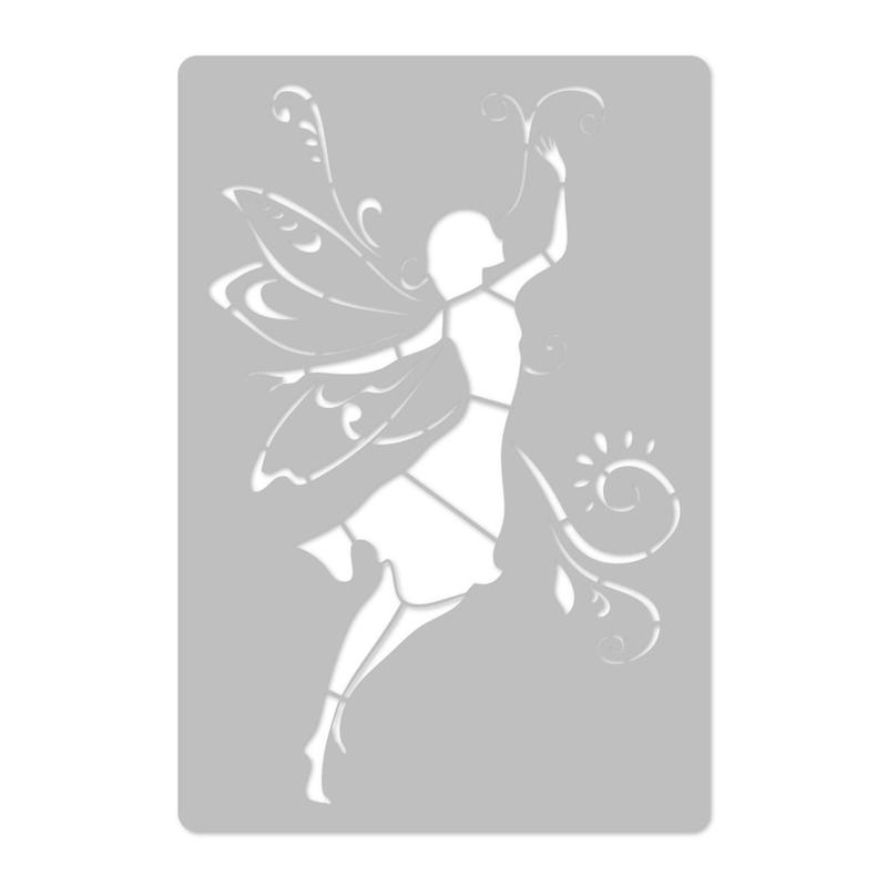 Stencil Fadinha - Molde Vazado Decoração e Pintura R-407 - Stencil Flex ...