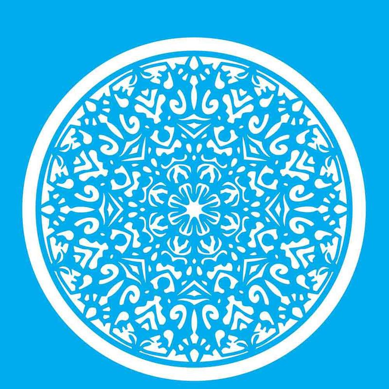 Stencil Litocart 30x30 LSPG-048 Mandala Borda Larga - Estêncil para ...