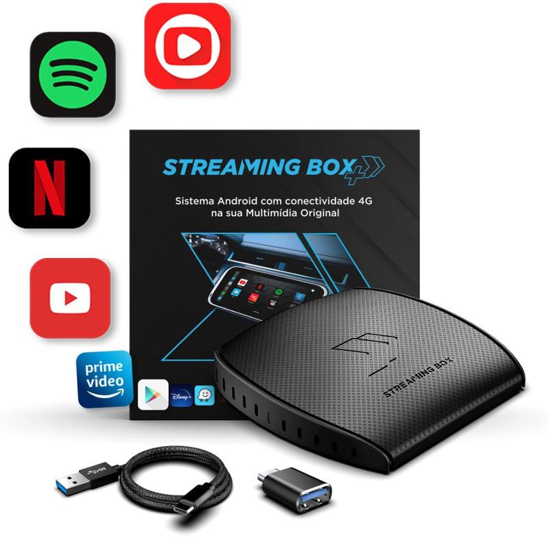 Streaming Box+ Automotivo 4gb 64gb Carros com Carplay - FAAFTECH - Som ...