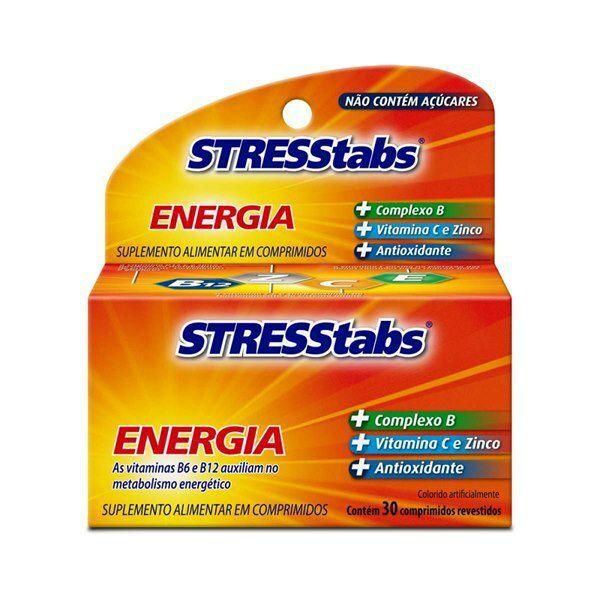 Stresstabs Energia Zinco Frasco com 30 Comprimidos - Pfizer - Zinco ...