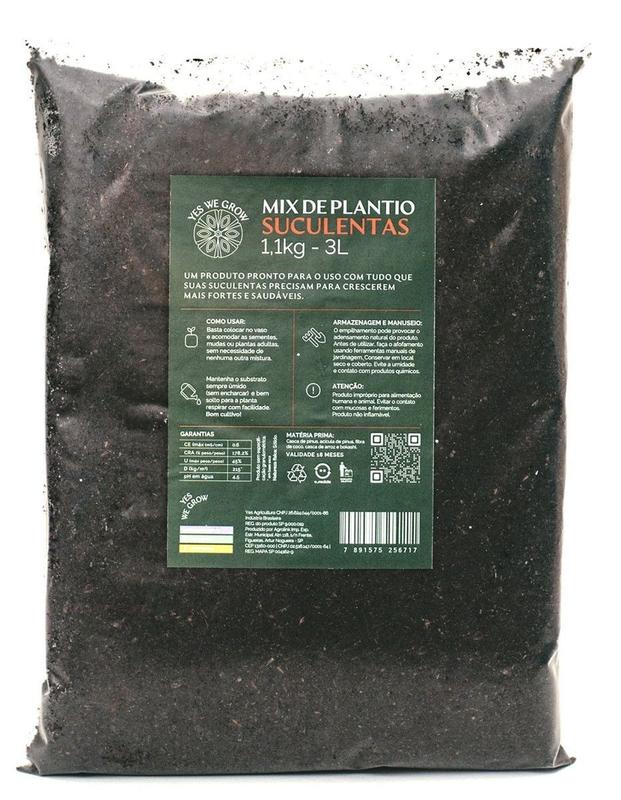 Substrato MIX DE PLANTIO SUCULENTAS 1,1 KG Yes We Grow - Substrato para ...