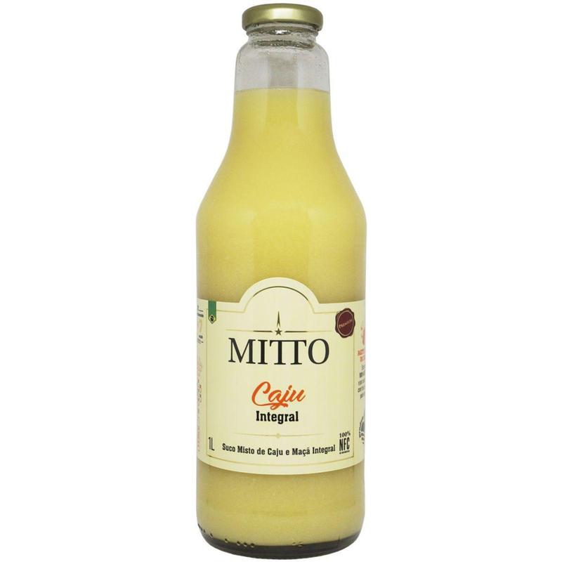 Suco de Caju Integral 1 Litro Natural Extra Virgem Garrafa de Vidro ...