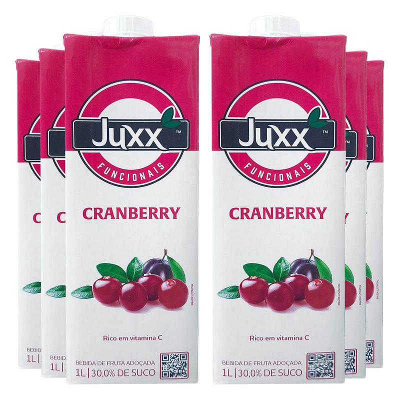 Suco Juxx Funcional Sabor Cranberry 1 Litro Caixa 6 Unidades - Suco ...